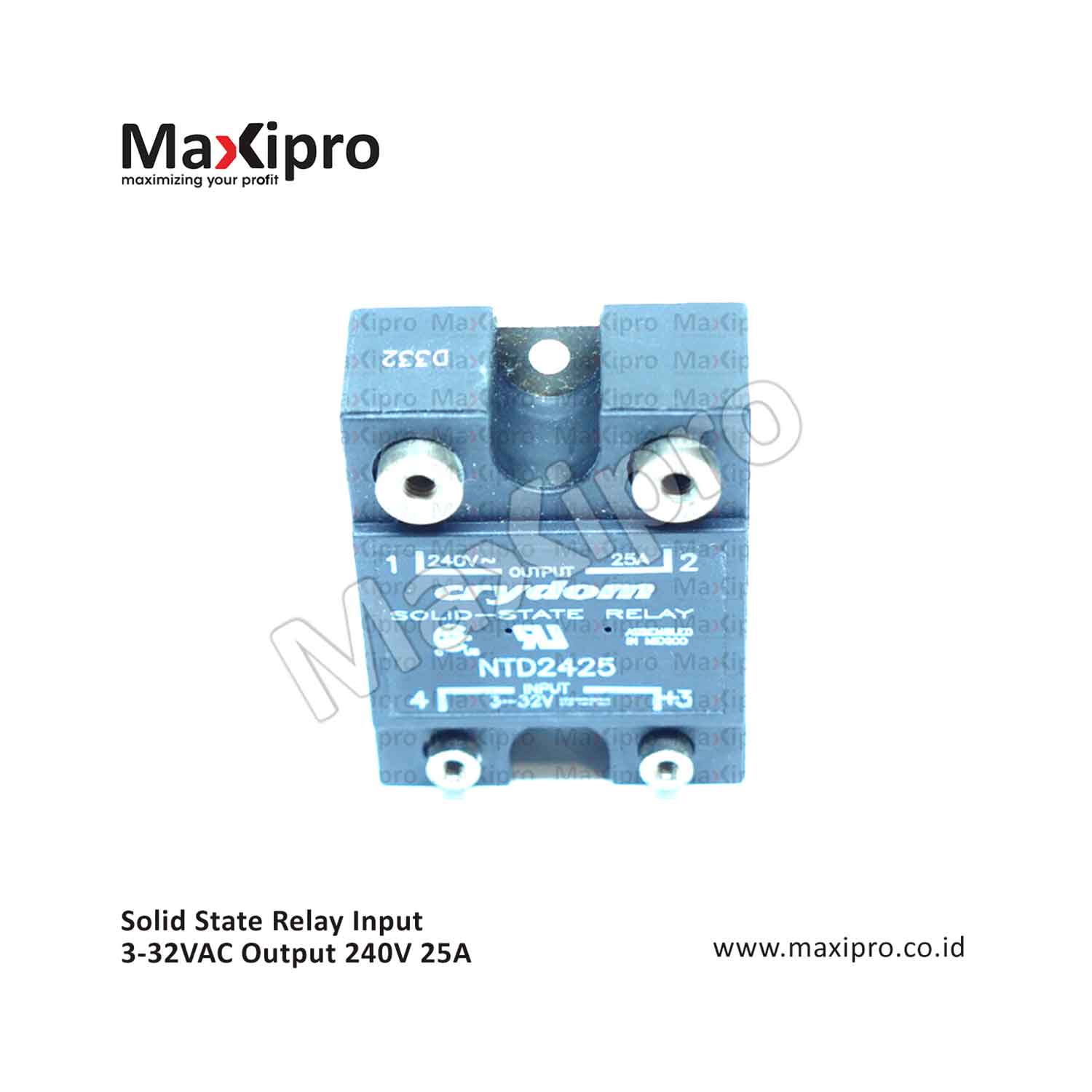 Solid State Relay Input 3 32VAC Output 240V 25A - Maxipro