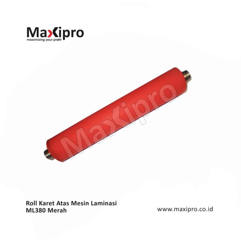 Roll Karet Atas Mesin Laminasi ML380 Merah - Maxipro