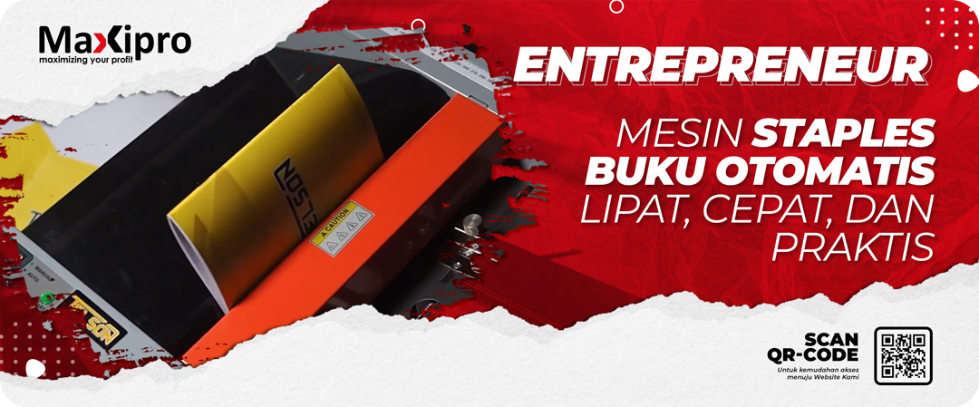 Mesin Staples Buku Otomatis Jilid Tengah & Lipat [Praktis] - Maxipro