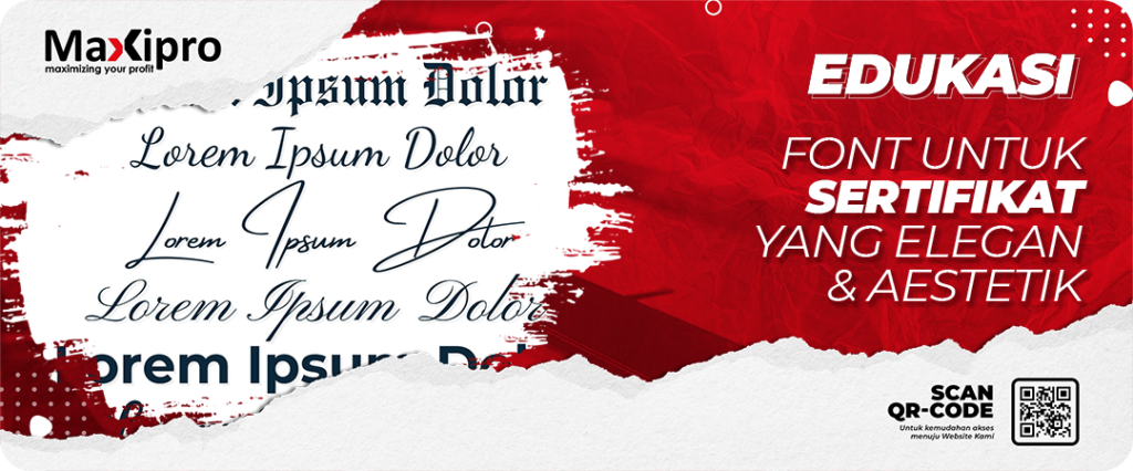 10 Font Sertifikat Pilihan Dengan Tampilan Elegan dan Aestetik - Maxipro