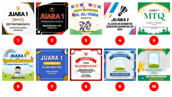 10 Template Desain Stiker Label Piala Biar Makin Eksklusif dan Berkesan ...