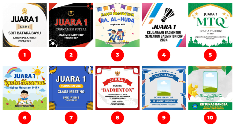 10 Template Desain Stiker Label Piala Biar Makin Eksklusif dan Berkesan ...